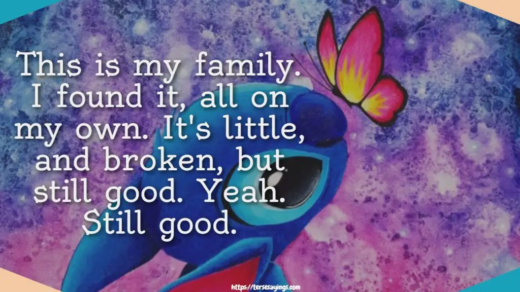 Best 65 + Stitch Quotes About Family and Love